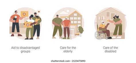 Help Vulnerable People Abstract Concept Vector Stock Vector Royalty