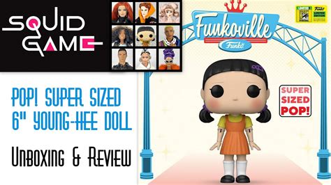🦑 Squid Game Funko Pop Super 6 Young Hee Doll 👑ecw🌎 Unboxing And Review W Red Light Green