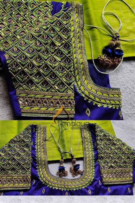 Aari Embroidery Sleeve Design Hand Work Blouse Design Blouse Hand