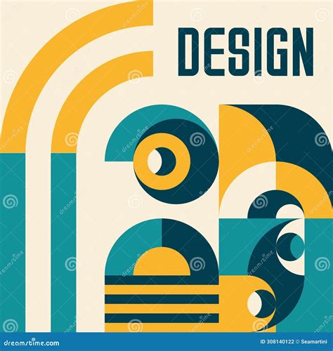 Modern Abstract Poster With Geometric Pattern Stock Vector Illustration Of Vector Pattern