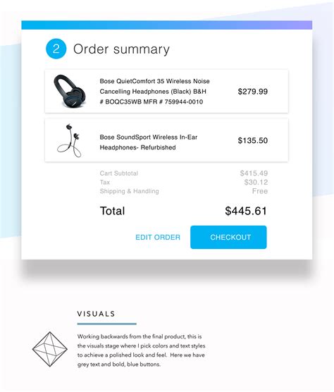 UX Checkout Flow Shopping Cart UI Behance