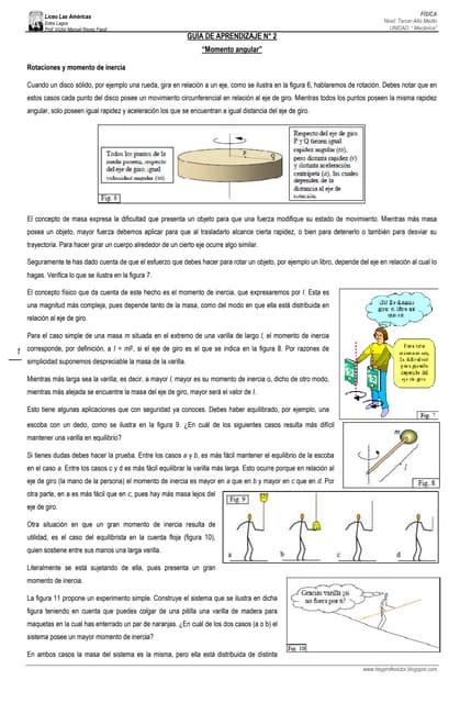 3° Guía Ii Momento Angular Pdf