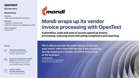Pdf Tm Invoice Processing With Opentext · Vendor Invoice Management
