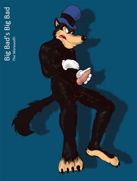 Rule 34 Angry Anthro Balls Big Bad Wolf Black Body Black Fur Blue Top