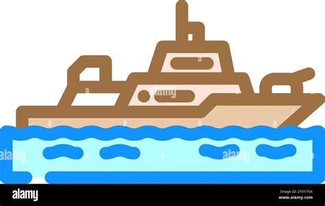 Frigate Ship Transport Marine Color Icon Vector Illustration Stock Vector Image And Art Alamy