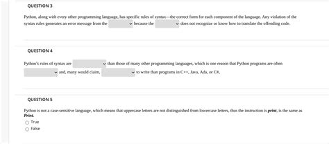 Solved Question 1 Match The Type Of Statement To Its Correct
