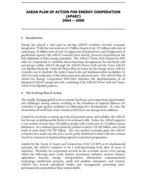 2021 2025 Asean Plan Of Action For Energy Cooperation Apaec 2016
