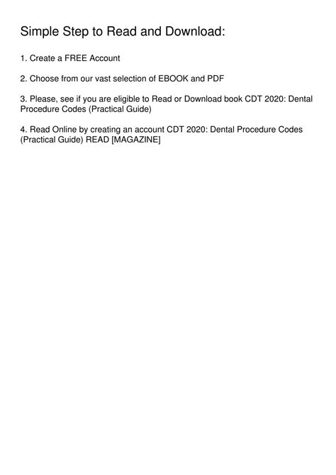 Ppt Pdffull ‹download› Cdt 2020 Dental Procedure Codes Practical
