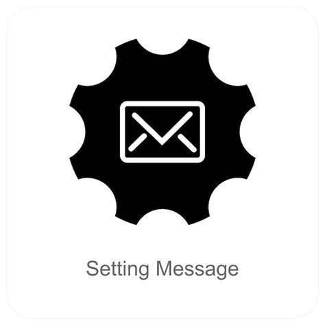 Premium Vector Setting Message And Messsage Icon Concept