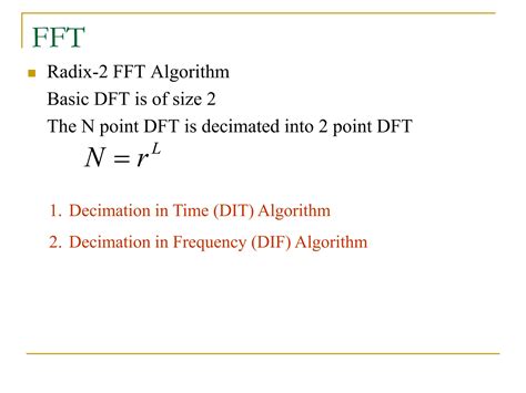 Fast Fourier Transforms Butterfly Structure Dit Dif Pptx