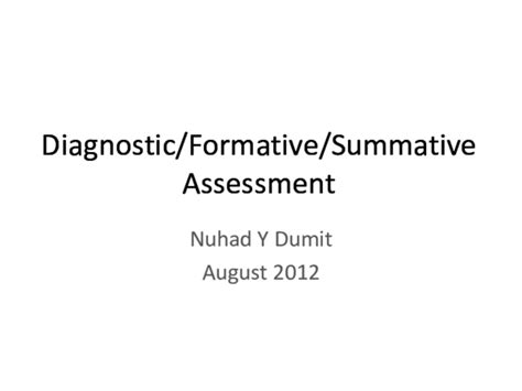 Pdf Diagnostic Formative Summative Assessment