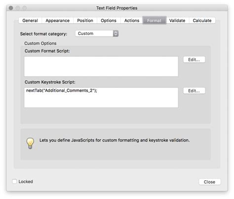 Auto Tab To Next Form Field In Acrobat Forms · Class Rock Implements Throwable