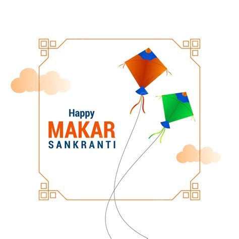 Happy Makar Sankranti Creative Kite Design Happy Makar Sankranti Kite