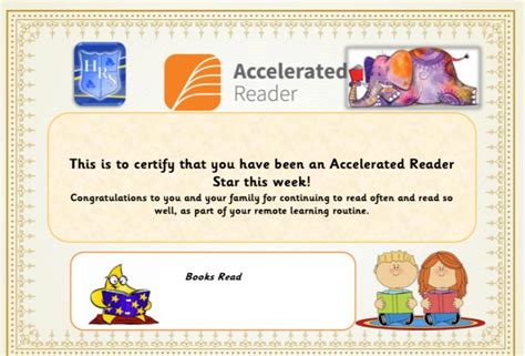Accelerated Reader Certificates Awarded Each Week
