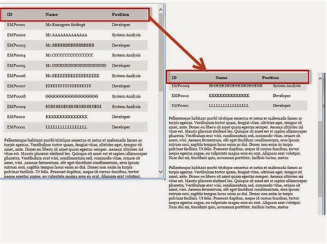 Kunagorn Sirikupt Freeze Header Column เลื่อนตามหน้าจอ