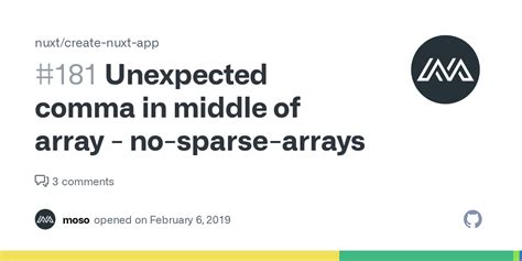 Unexpected Comma In Middle Of Array No Sparse Arrays Issue 181