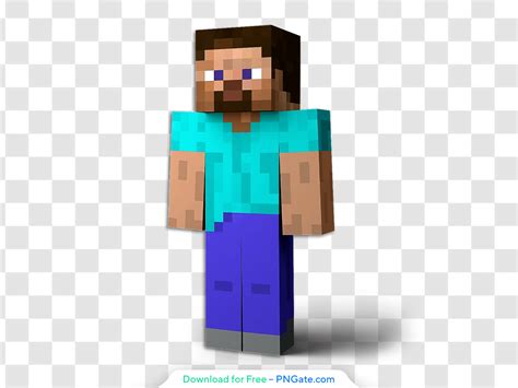 Steve From Minecraft Standing With Shadow Pngate