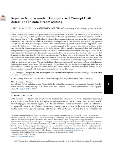 Bayesian Nonparametric Unsupervised Concept Drift Detection For Data