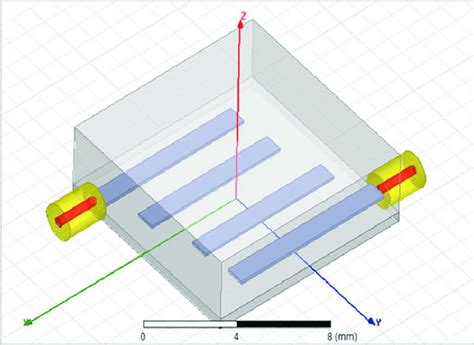 The Image Of The Designed Microwave Bandpass Filter Circuit From The Download Scientific