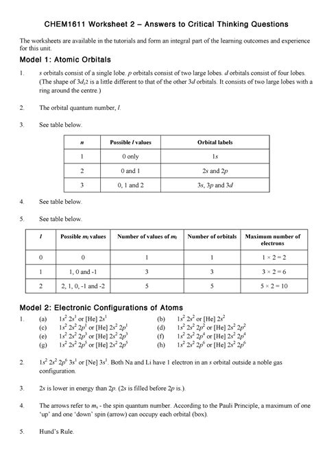 tutorial 02 answers c h e m 1 6 1 1 w o r k s h e e t 2 a n s w e