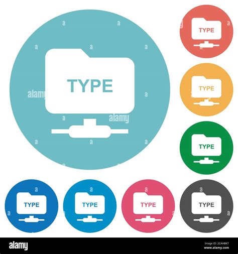 Ftp Enter Passive Mode Flat White Icons On Round Color Backgrounds