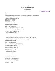 Assignment6 Doc IS 451 Database Design Assignment 6 Abeer Anwar Part