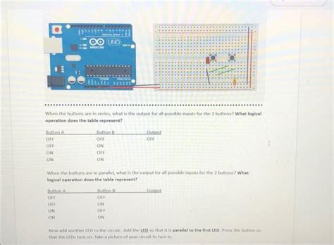 Solved D Button A OFF OFF ON ON DIGITAL PWM O UNO ARDUINO Chegg
