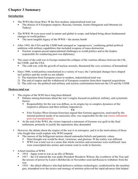 Wwi Wwii And Cold War Summary Key Events And Impacts