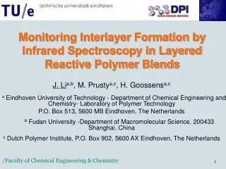 PPT Monitoring Interlayer Formation By Infrared Spectroscopy In Layered Reactive Polymer