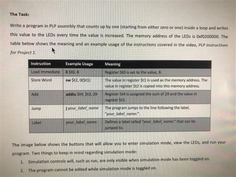 Solved The Task Write A Program In Plp Assembly That Counts