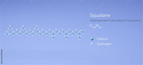 Squalane Molecule Molecular Structures Derivative Squalene 3d Model Structural Chemical