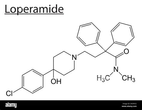 Loperamide Molecular Structure Vector Skeletal Formula Stock Vector Image And Art Alamy