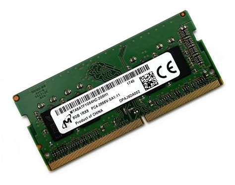 Модуль оперативной памяти Micron Ddr4 8gb 2666 Mhz Pc4 2666v Sodimm Mta8atf1g64hz 2g6h1 1x8 ГБ