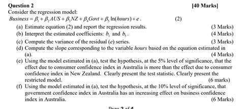 Variable Coefficient Std Error t Statistic Prob с Chegg com