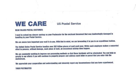 Envelope 100 We Care