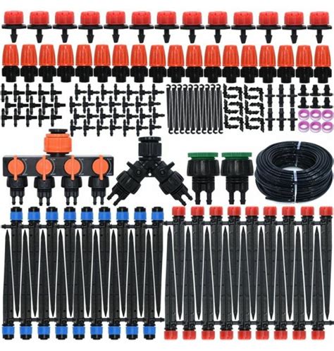 텃밭 물방울 분수 호스 관수자재 잔디 스프링클러 5 50m Diy 마이크로 드립 관개 시스템 47mm 식물 자체 급수 84
