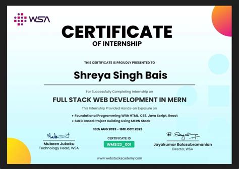Shreya Singh Bais On Linkedin Wsa Webdevinternship