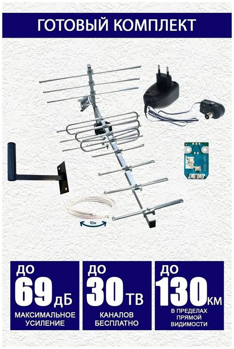 Уличная антенна для цифрового ТВ Спектр 12 А2 12В АКТИВНАЯ / СПЕКТР DVB ...