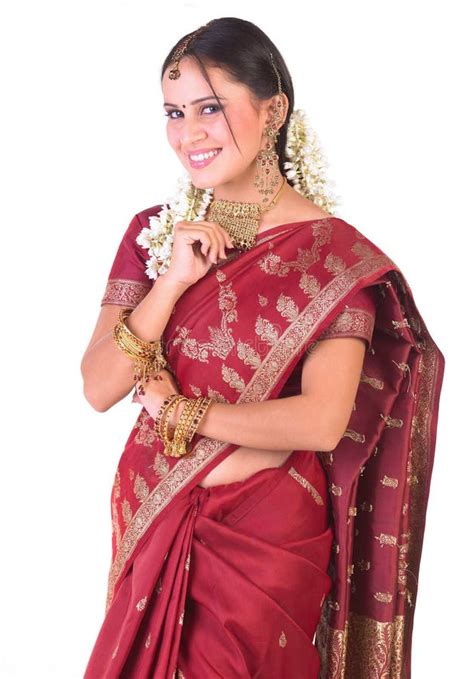 Smiling Asian Girl In Silk Sari Royalty Free Stock Image Image 7775786