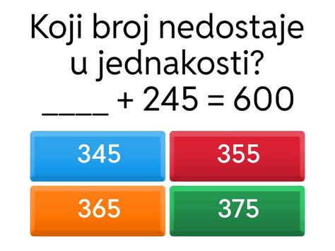 Matematika Kviz Za 5 Razred Quiz