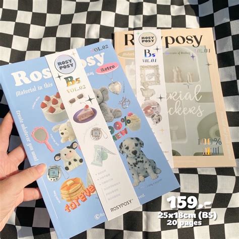 สติกเกอร์ไดคัท แบบเย็บเล่ม 20 แผ่น แนวรูปภาพ Aesthetic Vintage ตกแต่ง Scrapbook คุ้มจุใจ