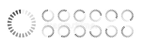 Circular Loading Buffering Icons Vector Set Stock Vector Illustration
