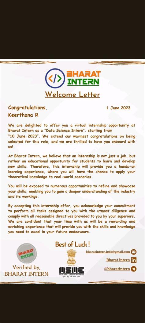Keerthana R On Linkedin Datascience Internship