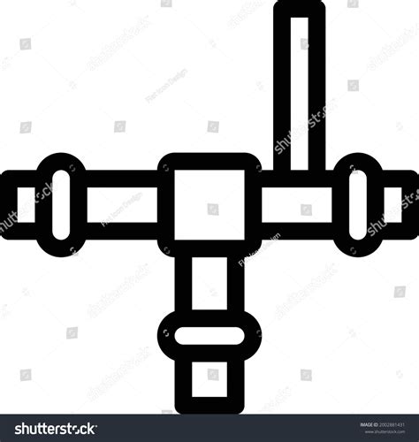 Pipeline White Backgroundpipeline Symbol Measurementthin Line Stock Vector Royalty Free