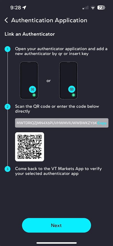 How Do I Bind A Security Authenticator 2fa Via The Vt Markets App Vt Markets Help Centre