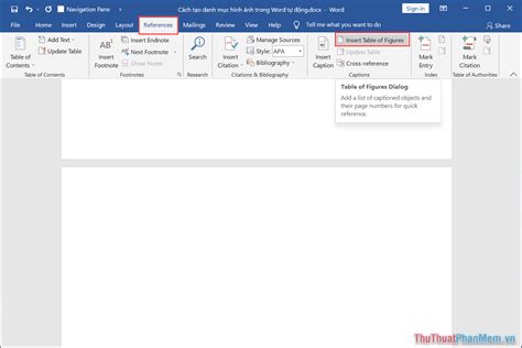 Cách Tạo Danh Mục Hình ảnh Trong Word Tự động