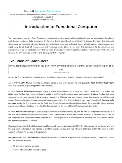 01 Introduction To Functional Computer Pdf Central Processing Unit