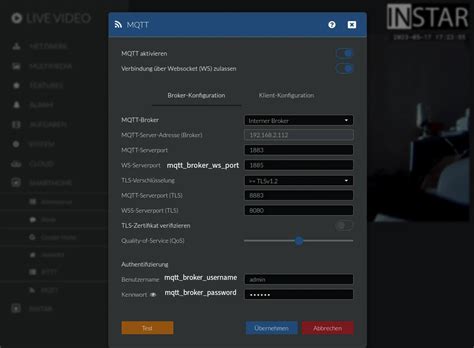 MQTTv5 Websocket HTML Client INSTAR Wiki 2 5 INSTAR Deutschland GmbH