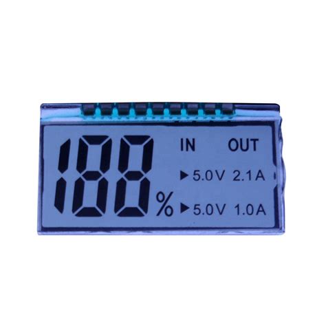 custom htn 7 segment lcd display reflective positive monochrome segment