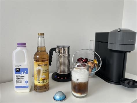 네스프레소 버츄오 머신 아이스 바닐라 라테 And 아포가토 만들기